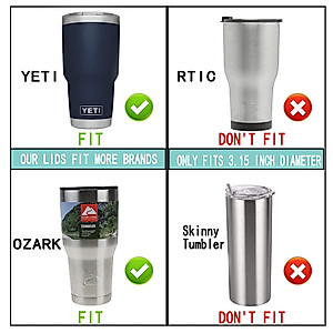 20 oz Tumbler Lids, PIVHWIR 2 Pcs Cover Replacemen Spill-proof Splash Resistant Travel Mug Lid Fits for Inner diameter 3.15 INCH Yeti Rambler, Ozark Trail, Old Rtic