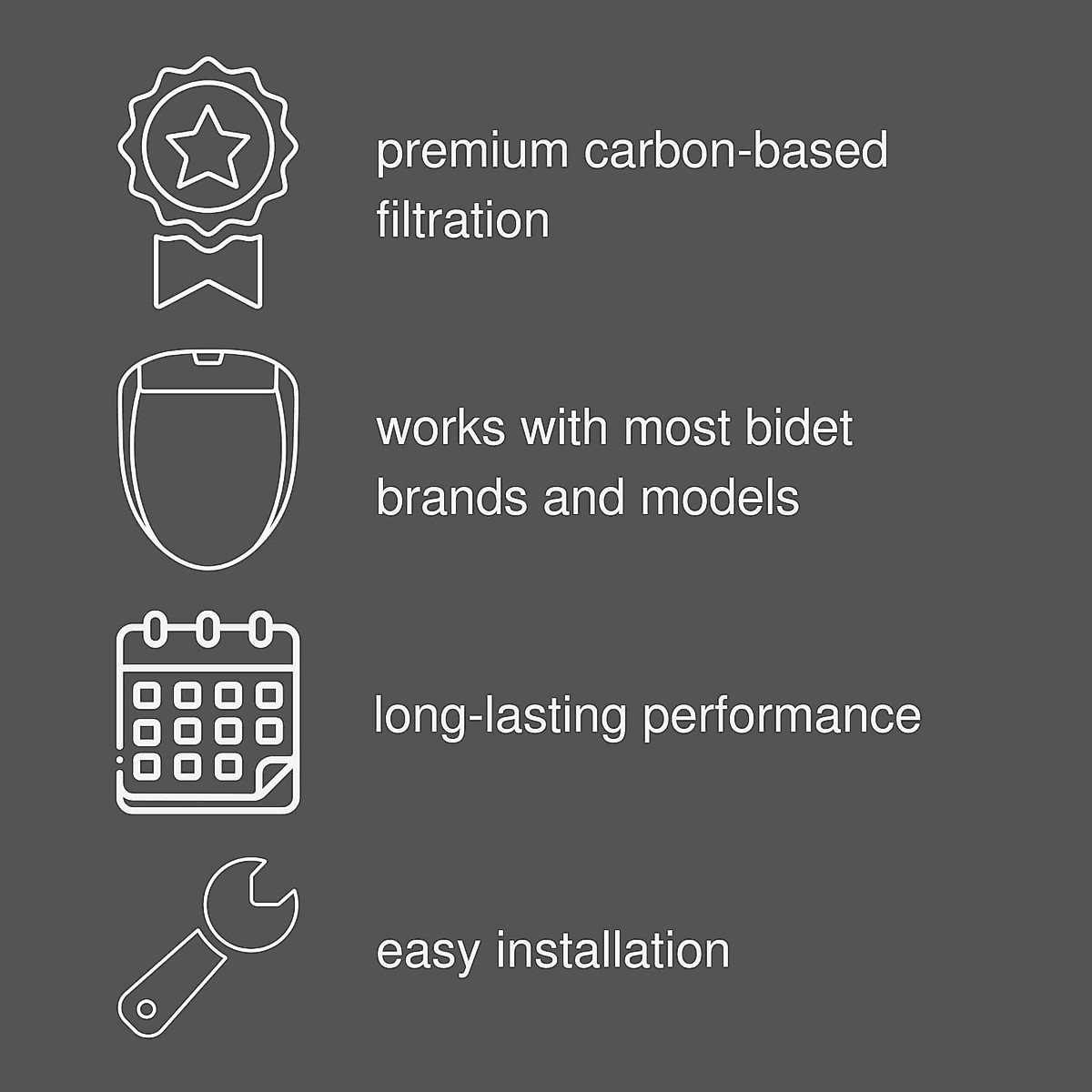 Brondell LT89 Swash Electronic Bidet Toilet Seat for Round Toilets & SWF44 Swash Bidet Filter Bundle