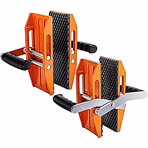 VEVOR 2 PCS Double Handed Stone Carrying Clamps, 1.97 inch (50mm) Granite Lifting Tools with Slip-proof Rubber Pads, 440 lbs Loading Capacity for Moving Marble, Glass, Slabs and Plywood
