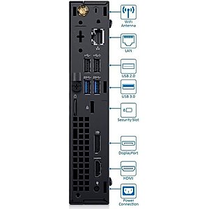 Dell Optiplex 3060 MFF Micro Form Factor (MFF) Desktop, 8th Gen Intel Core i5-8400T, 16GB RAM, 512GB SSD, Intel UHD Graphics 630, WiFi, Windows 10 Pro (Renewed)