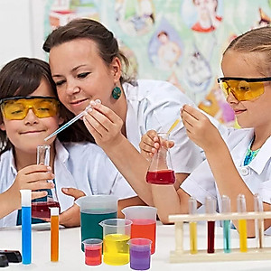 Plastic Beakers Set, 20 Pcs Plastic Measuring Beakers and Droppers, 10 Pcs Clear Measuring Graduated Liquid Container Beakers in 50/100/250/500/1000ml with 10 Pcs Thickened Plastic Droppers in 3ml