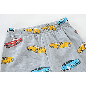 Pajamas for Boys Pjs Toddler Kids 100% Cotton Long Sleeve Sleepwear Set 2 Pieces Racing Car Nightwear Children Pj Clothes Sets Size 3T