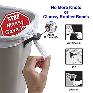 PlasticMill Trash Bags Cinch Black, 2 Pack, To Hold Garbage Bags In Place.May not be compatible with some Garbage Can drawers or compacters.