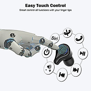 Wireless Earbuds, Bluetooth 5.2 in-Ear Headphones with 100H Playtime Charging Case, IPX5 Waterproof True Wireless Ear Buds,Stereo Sports Earphones with Built-in Mic Compatible with iPhone/Android