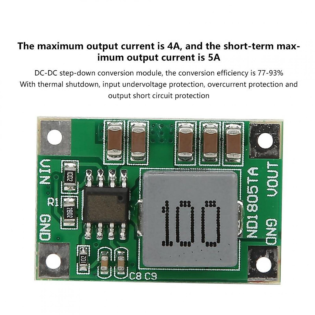 2Pcs ND1805TA Step Down Module 5-18V to /3./3.7V/4.2V/5V/6V Motor Drive Converter DIY Power Supply(5-18V to 3.7V)