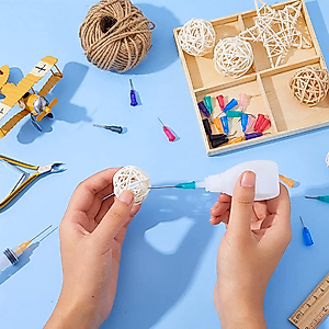 Utoolmart Industrial Dispensing Needle, 17G Blunt Tip Syringe Needles with Luer Lock, Stainless Steel Precision Applicator, for Refilling E-Liquid Inks and Syringes, Transparent Color, 10pcs