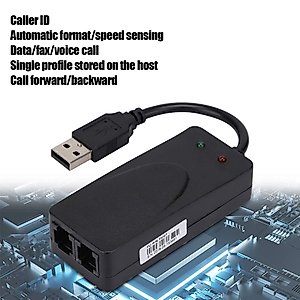 Fax Modem， Dual Port USB2.0 56K External Modem Driver， Plug and Play USB Modem， for Win 7/Win 8/Win 10/Win XP