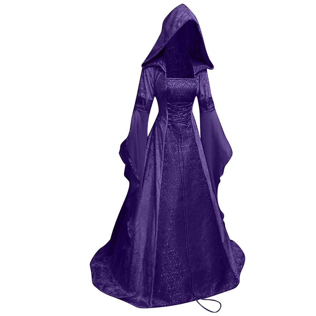 Steampunk Skirt,18th Century Renaissance Dress Womens Medieval Court Party Gown Ball Costume Halloween Gothic Vintage Hooded Dress