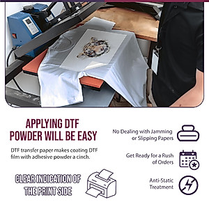 TAIGAOASIS DTF Transfer Film A4-30 Sheets - 8.3 x 11.7 Inches - Anti-Static DTF Transfer Paper - Direct to Film Paper with Double Matte Finish - 10X Coating for Brighter, Clearer, Durable Images