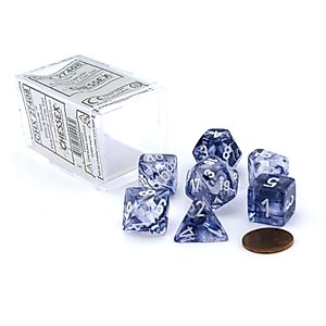 Chessex Nebula Black 7 piece dice set CHX-27408