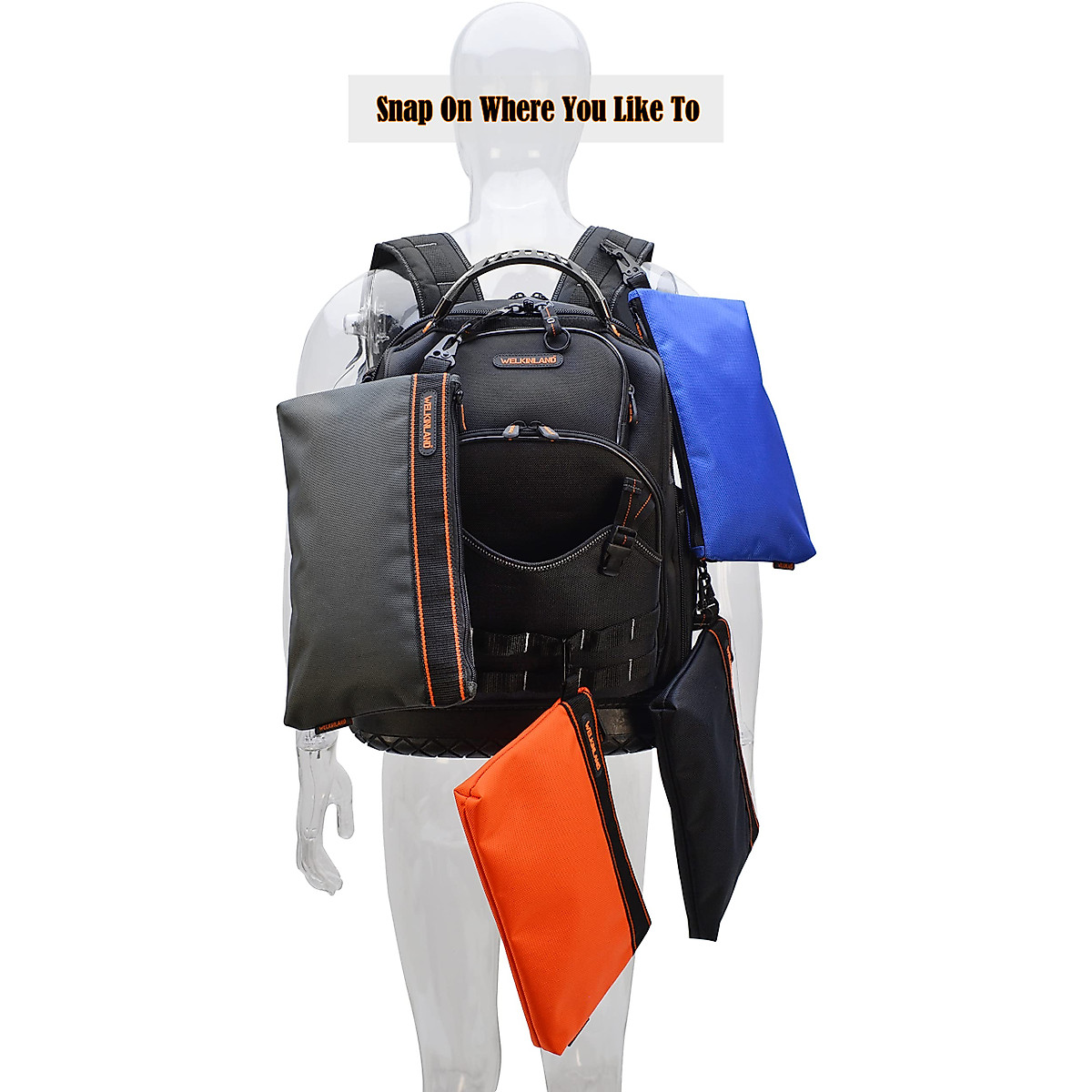 4-Packs Small Tool Pouch, Heavy-Duty Tool Pouch, Electrician Tool Pouch, Tool Pouches w/Clip, Electricians Tool Pouch, Tool Pouch Bag, Small Tool Bag, Tool Bag Small, Zippered Tool Bags and Pouches