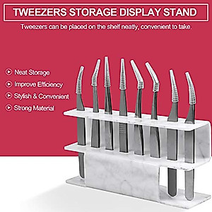 Fenshine 8 Holes Tweezers Stand Holder Acrylic Tweezers Display Storage Tweezers Shelf Holder for Eyelash Extensions Supplies Accessories Tools