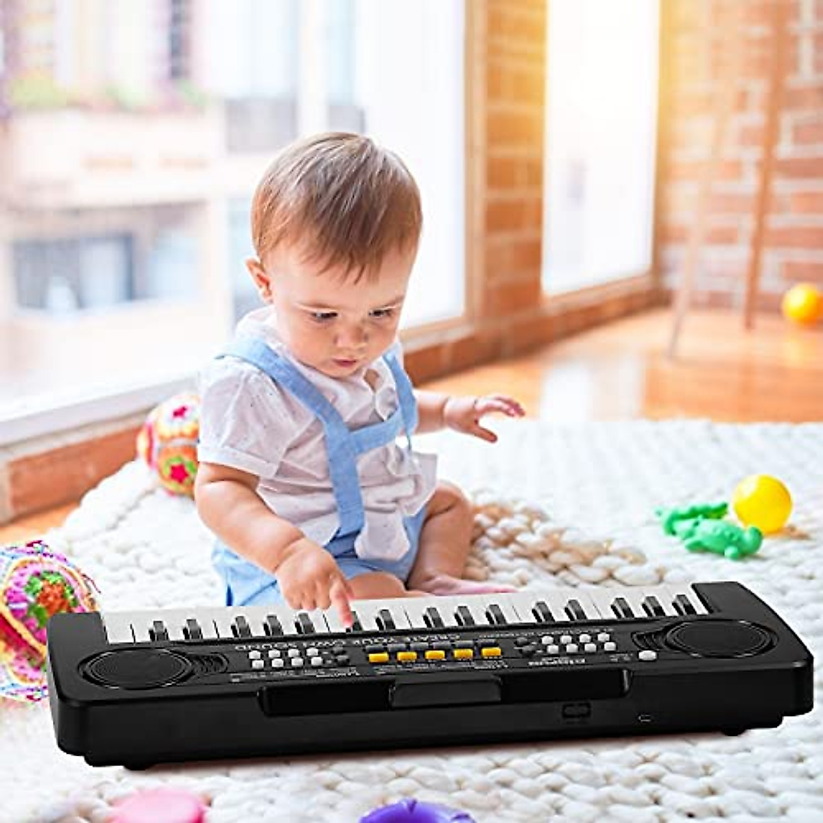 Raimy 37 Keys Piano Keyboard for Kids, Portable Keyboard Piano Early Learning Educational Electronic Musical Instrument Toys Gifts for 3 4 5 6 7 8 9 Year Old Boys and Girls (Black)