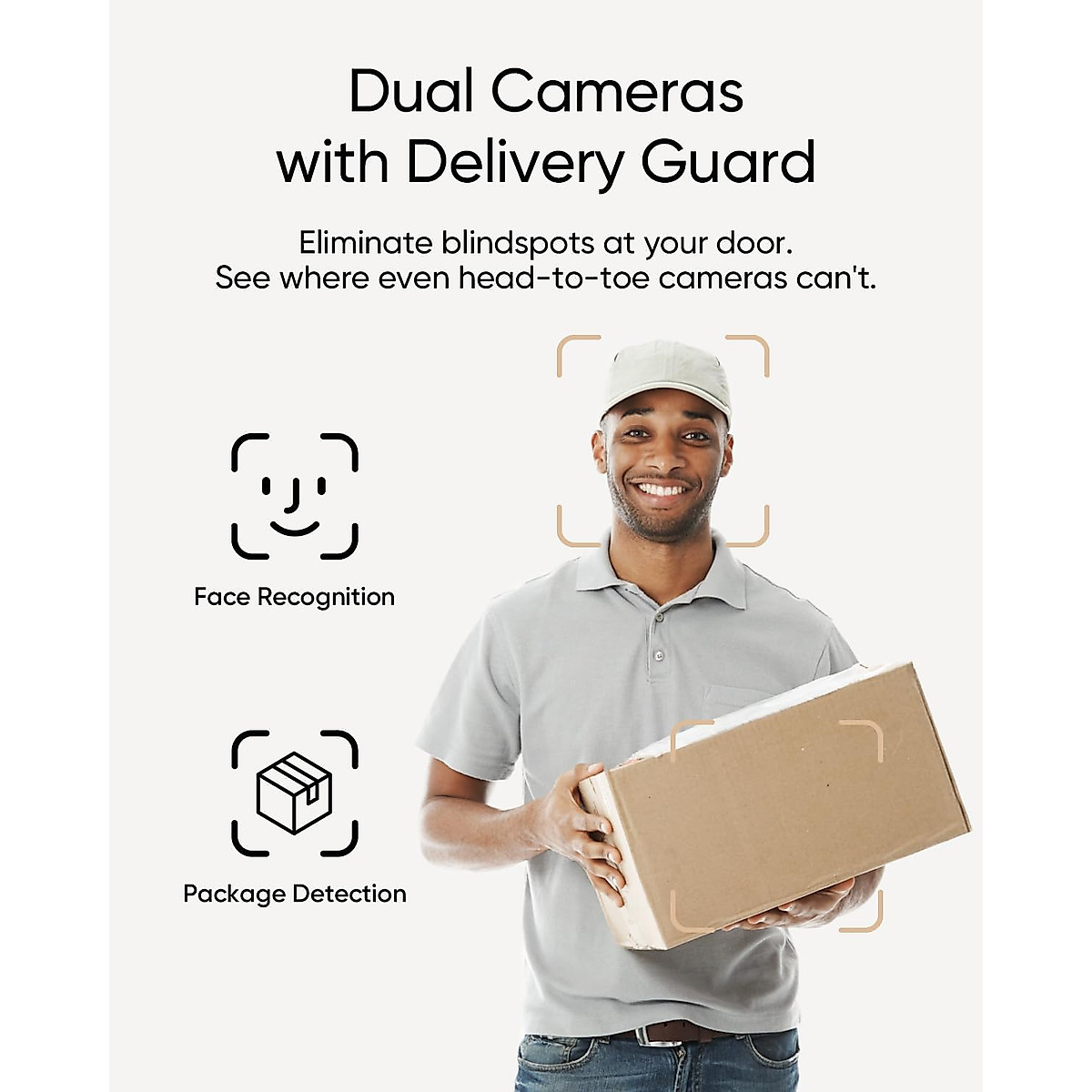 eufy Security Video Doorbell E340 (Battery Powered), Dual Cameras with Delivery Guard, 2K Full HD and Color Night Vision, HomeBase S380 Compatible, No Monthly Fee