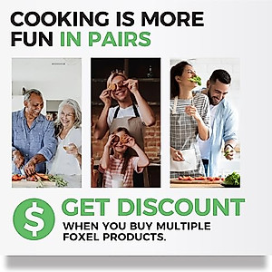 FOXEL Razor Sharp Cooking Chef Knife - Large 9 inch Kitchen Knife for Rock Chopping – Professional Rust Resistant 9 inch High Carbon German Stainless Steel – Presentation Gift Box