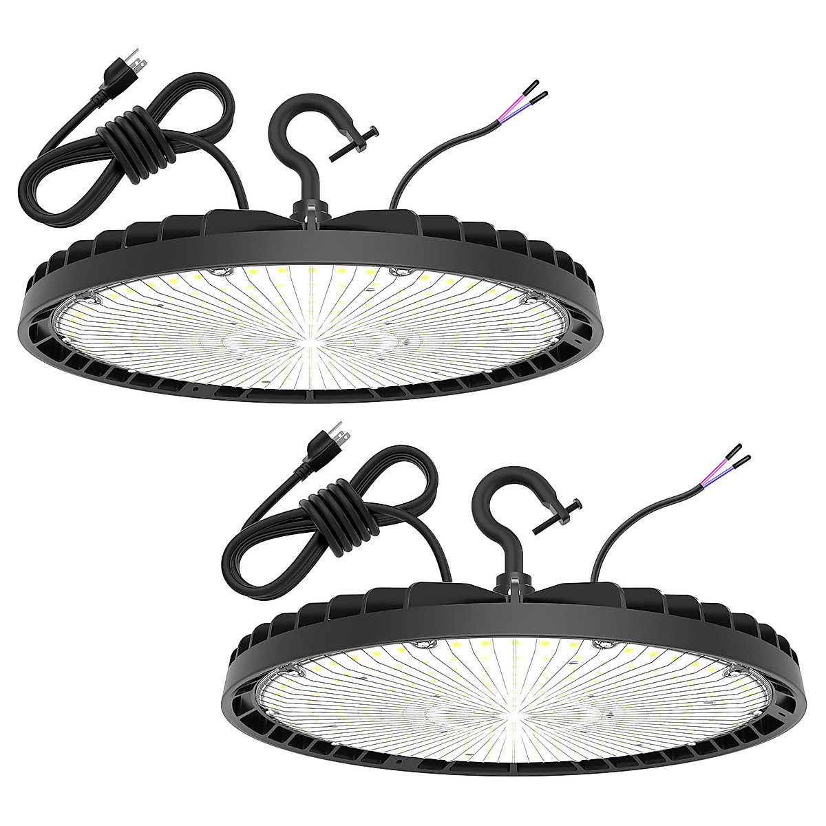 OPENLUX 150W UFO LED High Bay Light, UL DLC Listed, IP65 Waterproof, 22500LM, 5000K, 0-10V Dimmable, Commercial Grade, 5 Year Warranty