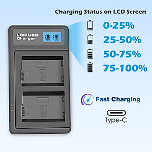 2 Pack NP-FZ100 Battery & Battery Charger Replacement for Sony Alpha A7 IV / A7 III / A7R V / A7R IV / A7R III / A7S III / A7C / A6600 / FX3 / A9 / A9 II / A1 Rechargeable Camera Battery