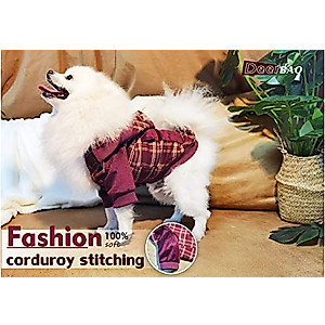 DeerBAO Puppy Plaid Hoodie pet Clothing cat Hoodie Fashionable and Cute for Small Dogs Small Cats (Small)