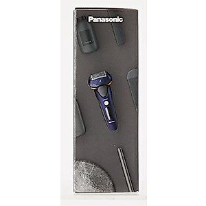 Panasonic ES-LV67-A803 Wet and Dry Shaver, 5 Shaving Heads with Linear Motor, Including Hair Trimmer, Navy Blue