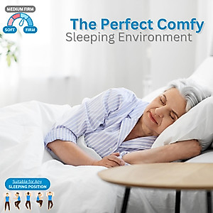 Boyd Sleep 8" RespondaFlex Queen Size Medium Firm Gel Memory Foam Mattress, Cooling Air Flow Layer, and Comfort Support Base, Bed in Box, Fiberglass Free,White