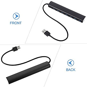 2sets Computer Portable Type- c Multi- Port Black Computers- in- for Converter Accessories Holder Data with Transfer Dock USB Adapter Laptops Cable Expansion Dongle. Tablets Hub in
