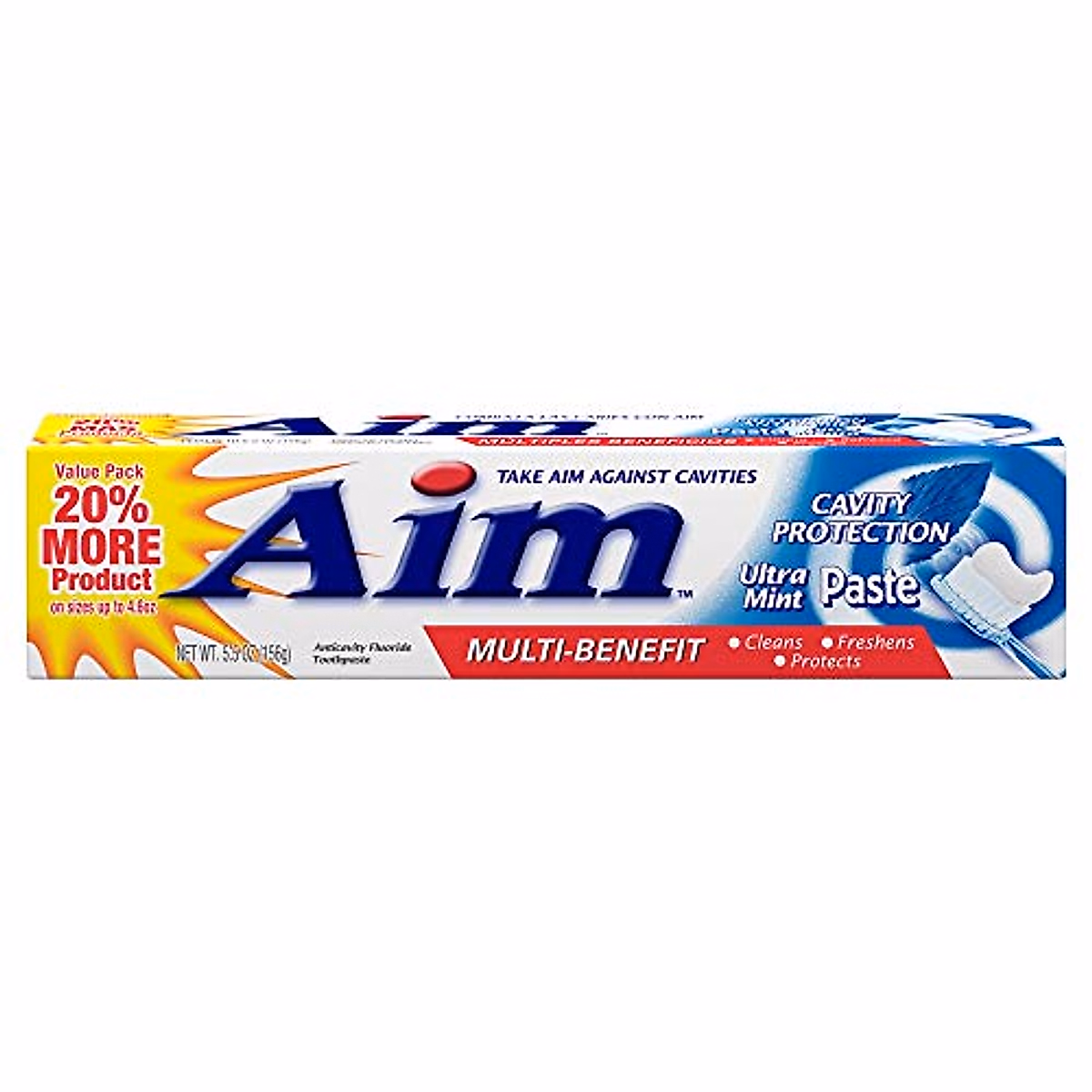 Aim Cavity Protection Anticavity Fluoride Toothpaste Ultra Mint, 5.5 OZ