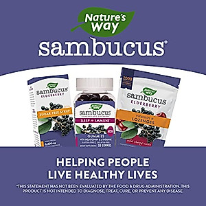 Nature’s Way Sambucus Sleep + Immune Gummies, With Melatonin, 50 Gummies