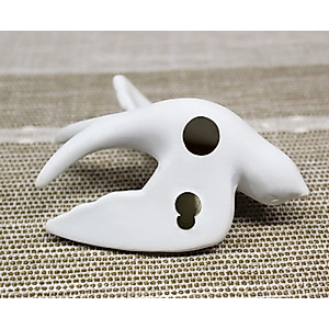 MORMEII 6PC White Ceramic Birds Figurines Wall Art for Home Garden Wall Decoration