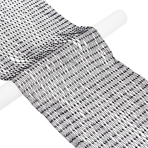 WADORN 1 Yard Rhinestone Fabric, Black Stretchable Polyester Rhinestone Mesh Fishnet Fabric for Clothing Accessories Rhinestone Mesh Tulle Crafts for Bag Making Party Dress Curtains Design Decoration