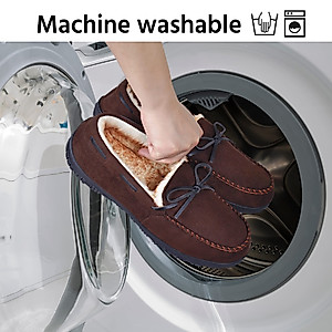 MIXIN Mens Slippers Indoor Outdoor Memory Foam House Shoes Anti-Slip Moccasins Slippers for Men