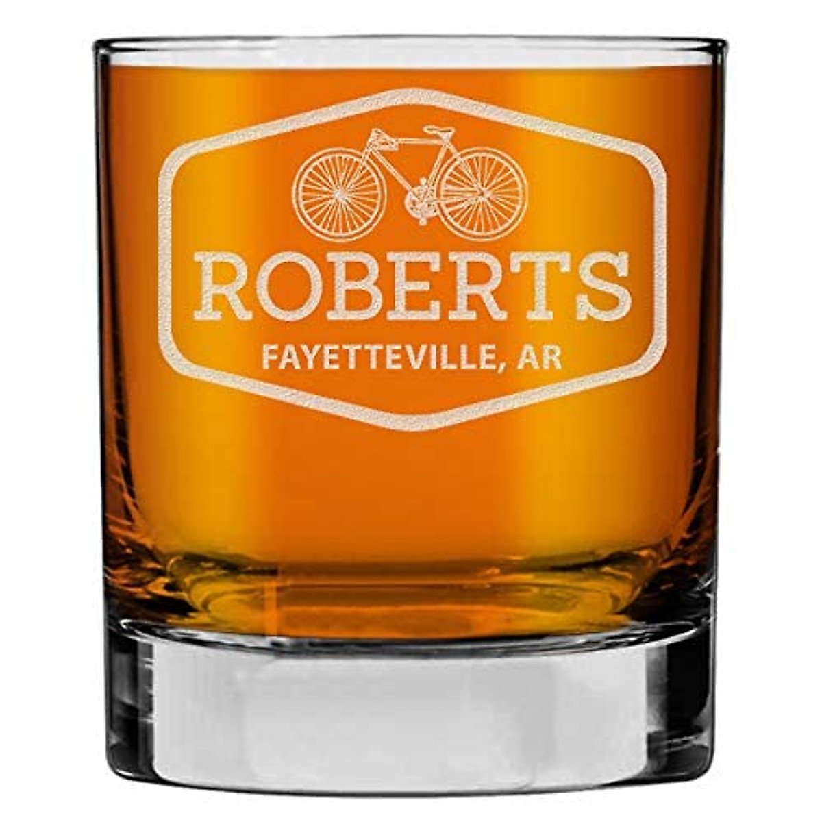 Personalized Etched 11oz Whiskey Glass - Custom Engraved Bourbon Christmas Gifts for Men, Dad Scotch Drinking Birthday Glasses, Groomsmen, Liquor Cocktail Rocks Old Fashioned, Roberts