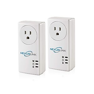 NexusLink Powerline G.hn Powerline Adapter | Pass-Through Outlet | 1200Mbps | 2-Unit Kit | (GPL-1200PT-KIT)