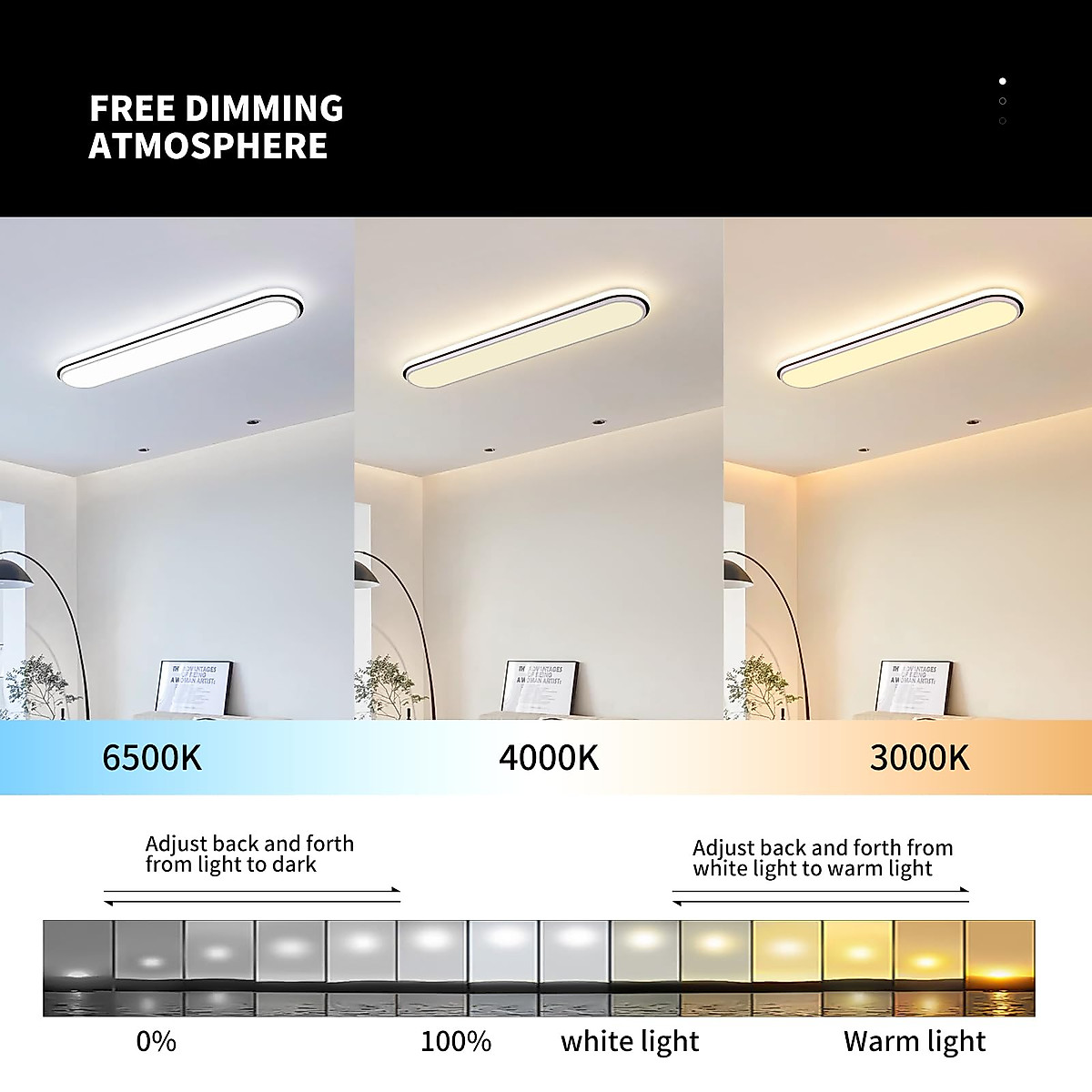 Naroume Modern LED Ceiling Light,32.7" Flush Mount Ceiling Lamp,70W Dimmable Metal Ceiling Chandelier Lighting Fixture for Living Room Bedroom Dining Room Office Hallway Aisle
