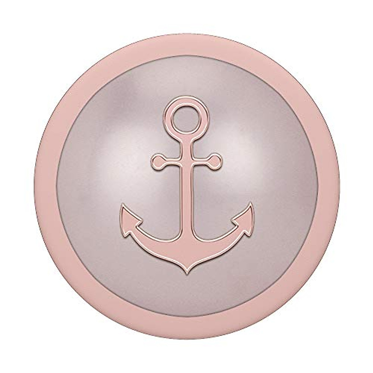 Grip Anchor Golden Rose On Pink Nautical Design PopSockets PopGrip: Swappable Grip for Phones & Tablets