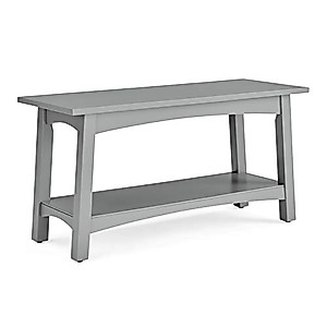Alaterre Furniture Craftsbury 36" W Wood Entryway Bench, Gray