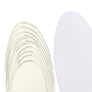 5 Pairs Odor Control Summer Pure Cotton Terry Cloth Shoe Insoles,Absorbs Sweat & Controls Odor Ideal for Wear Without Socks,Barefoot Shoe Inserts