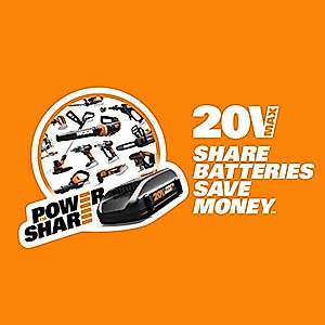 WORX WG255.1 20V PowerShare 20" Cordless Electric Hedge Trimmer