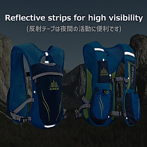 Azarxis Hydration Running Vest Backpack Pack 5.5L for Women and Men Jogging Trail Race Marathon Cycling Hiking (Gray with 2 x 350ml Soft Flasks)