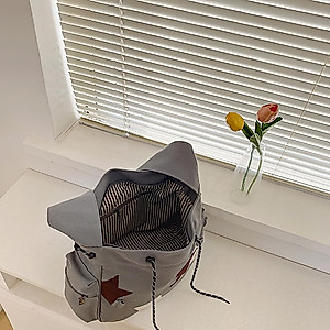 Cute Kawaii Messenger Bag Canvas Crossbody Bag Aesthetic Shoulder Bag for Women Men Flap Messenger Bag with Pockets