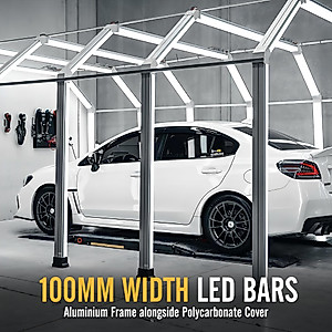 GOSLARLIT LED Tunnel Lighting, Car Detailing Tunnel for Car Care,Inflatable 6500k,110-120lm/v,100mm