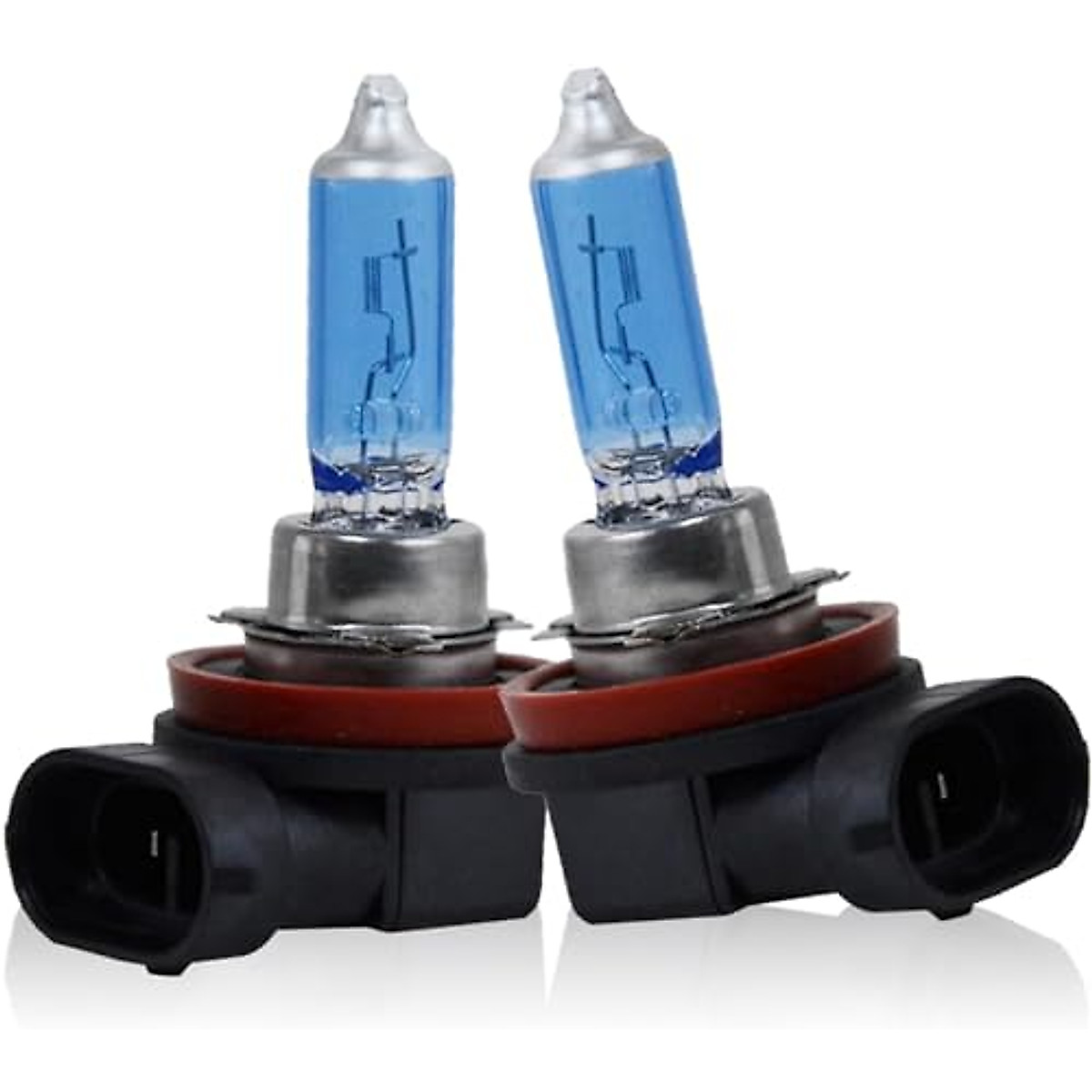 QODOLSI 2 PCS H11 Car Halogen lights, 12V 100W High Beam Low Beam Driving Fog Light, Ultra White Light Bulbs, Compatible with Most Cars, SUVs, Trucks