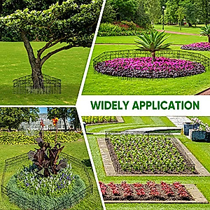 Doozx Animal Barrier Fence 10 Pack No Dig Fencing 12in(H) X 16.3ft(L), Rustproof Metal Wire Panel Decorative Garden Fence for Dog Rabbit Pet Outdoor Decor