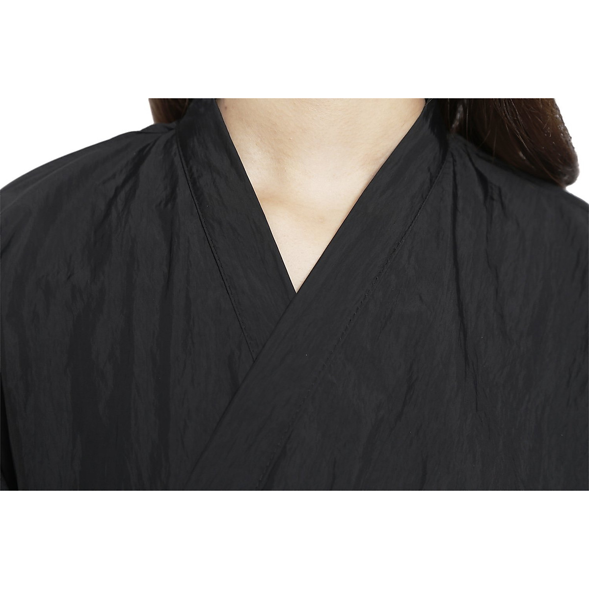 PERFEHAIR Salon Client Gowns Kimono Style, Hair Salon Smocks Capes- 43 Inch Long (Black)