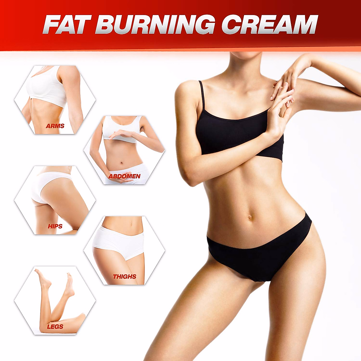 Umran Hot Slimming Cream - Fat Burning & Skin Firming for Waist, Belly, Hips, Thighs, Arms - 4oz, 120g
