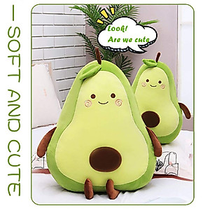 XICHEN 27 Inch Green Large Simulation Avocado Plush Toy Doll Sleeping Pillow Doll Doll, Holiday Warm Gift Plush Toy Pillows (Seated)
