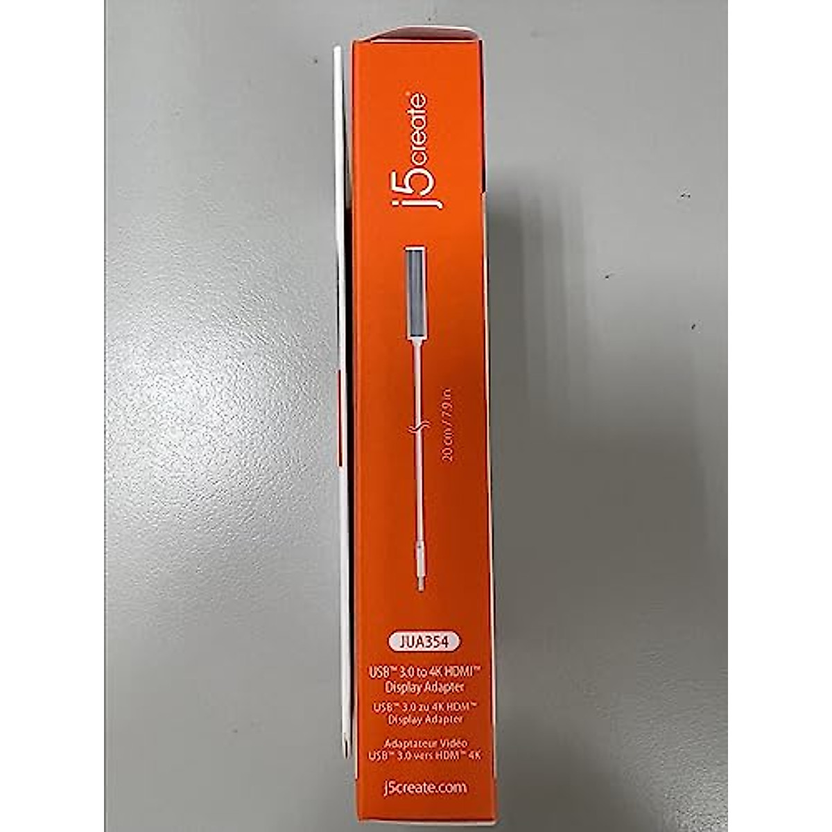 j5create USB 3.0 to 4K HDMI Display Adapter USB 3.0 Male Type-A Connector | HDMI Female Connector | 4K UHD | Resolution Up to 3840 x 2160 @ 30 Hz | Aluminum Housing (JUA354)