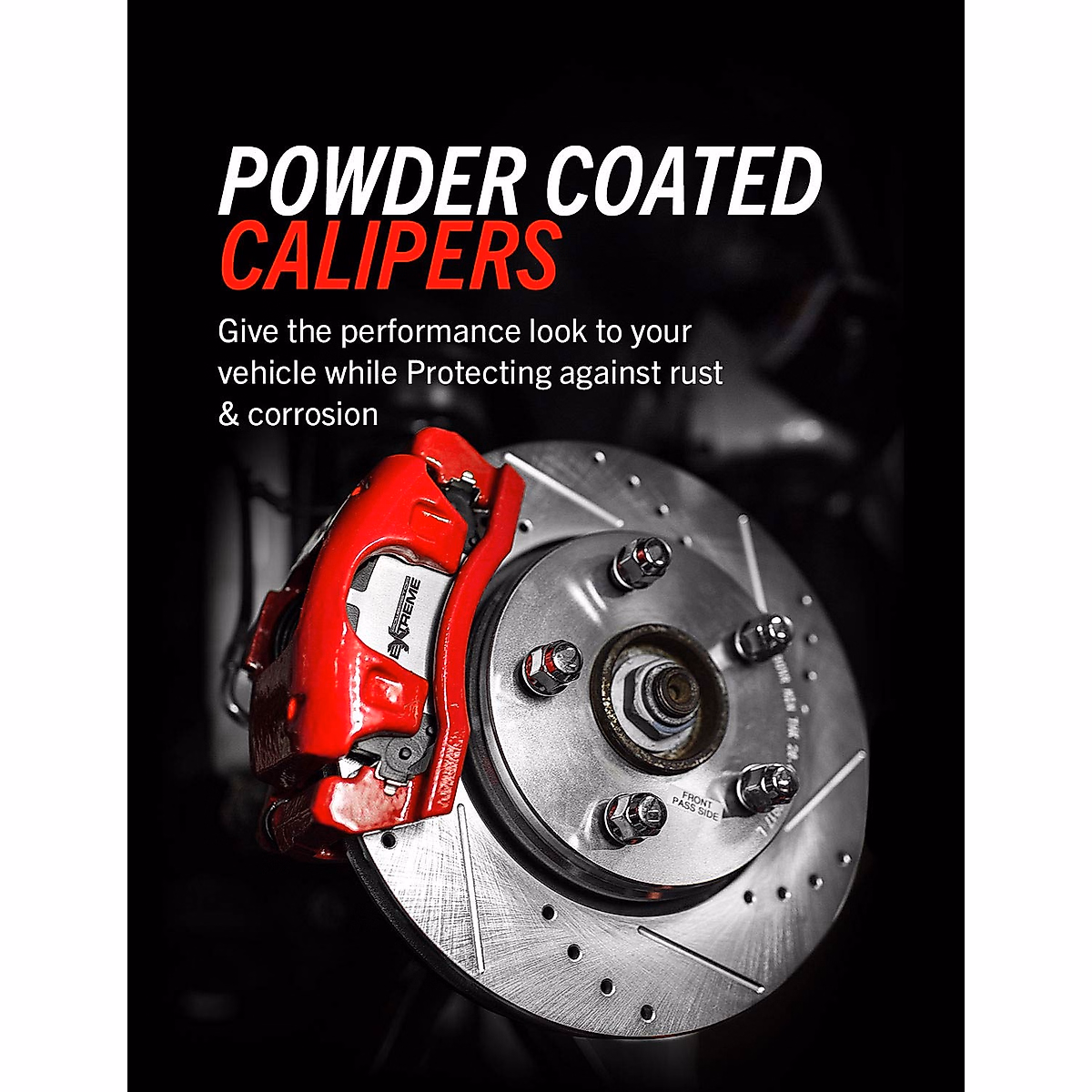 Power Stop KC8846-36 Rear Z36 Truck & Tow Brake Pad and Rotor Kit with Red Powder Coated Calipers For Ford Edge 2013-2014, Lincoln MKX 2013-2015 [Model Specific]