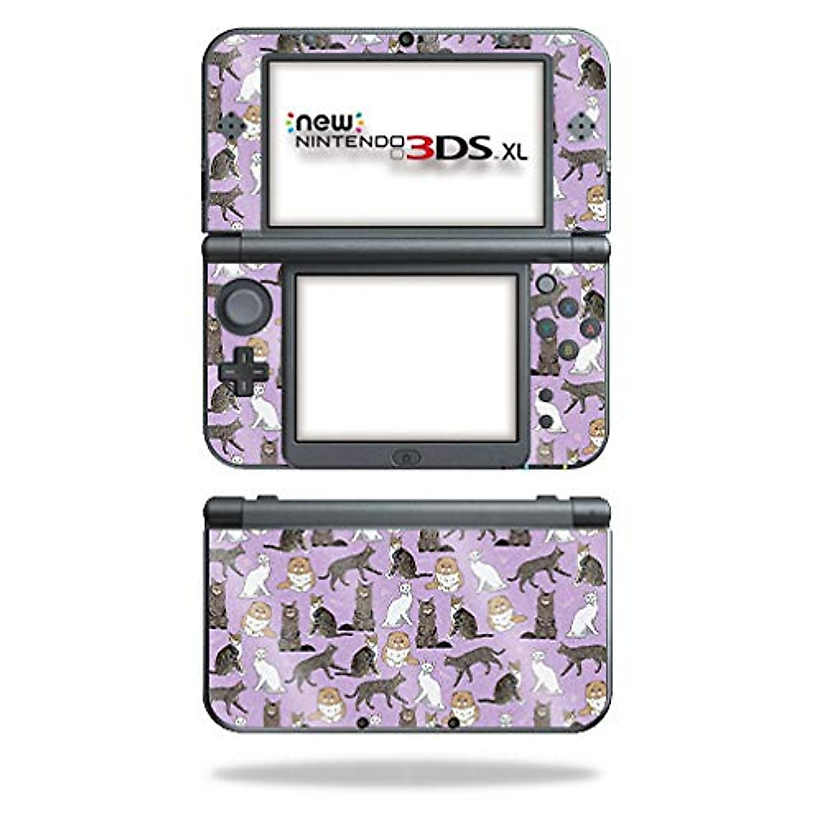 MIGHTY SKINS MightySkins Glossy Glitter Skin for Nintendo New 3DS XL (2015) - Cat Chaos | Protective, Durable High-Gloss Glitter Finish | Easy to Apply, Remove, and Change Styles | Made in The USA
