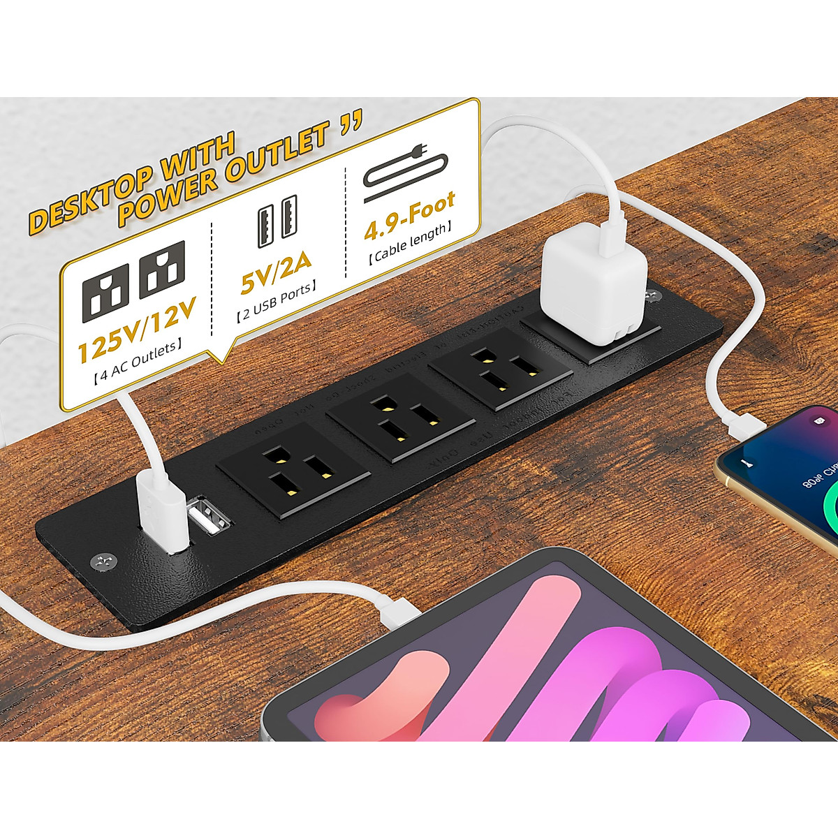 EnHomee L Shaped Desk with Drawers Large L Shaped Gaming Desk with LED & Storage Shelf Reversible Gaming Desk with Monitor Stand Power & Outlet Wide Home Office Desks with File Cabinet Brown