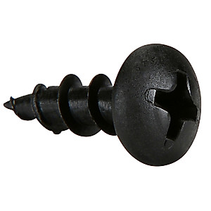 PARTS EXPRESS #8 x 1/2" Deep Thread Pan Head Screws Black 100 Pcs.